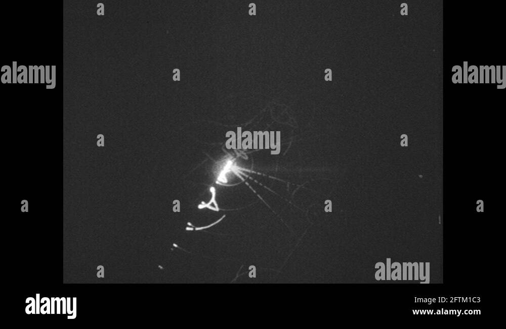 1960s: a flight radar is flashing in a clockwise motion / group of men ...