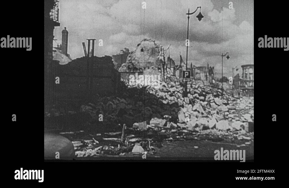 FRANCE- CIRCA 1942-1944 World War II Rubble of France Stock Video ...