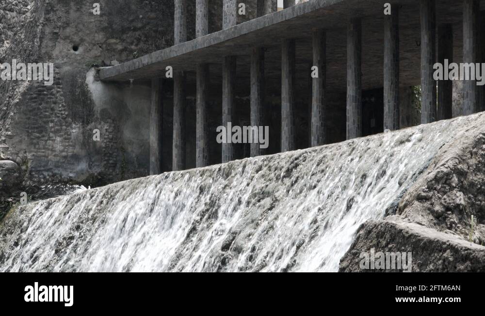 Artificial waterfall at Rock Garden of Chandigarh, India Stock Video ...