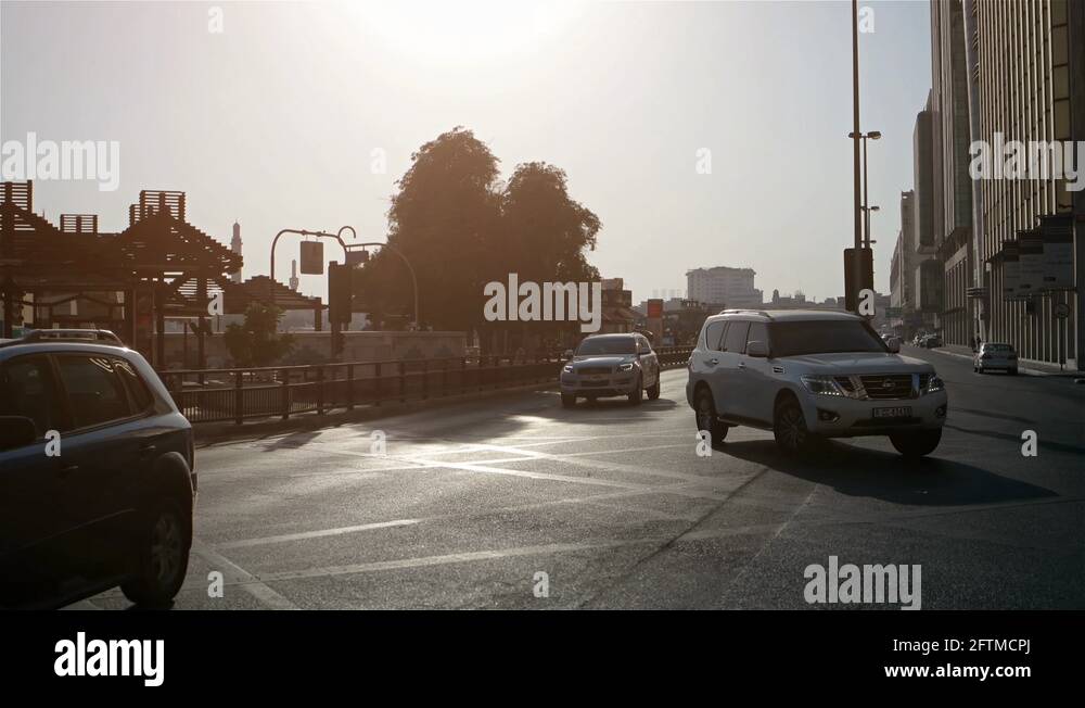 Typical, Early Morning Traffic on at an Urban Intersection Stock Video ...