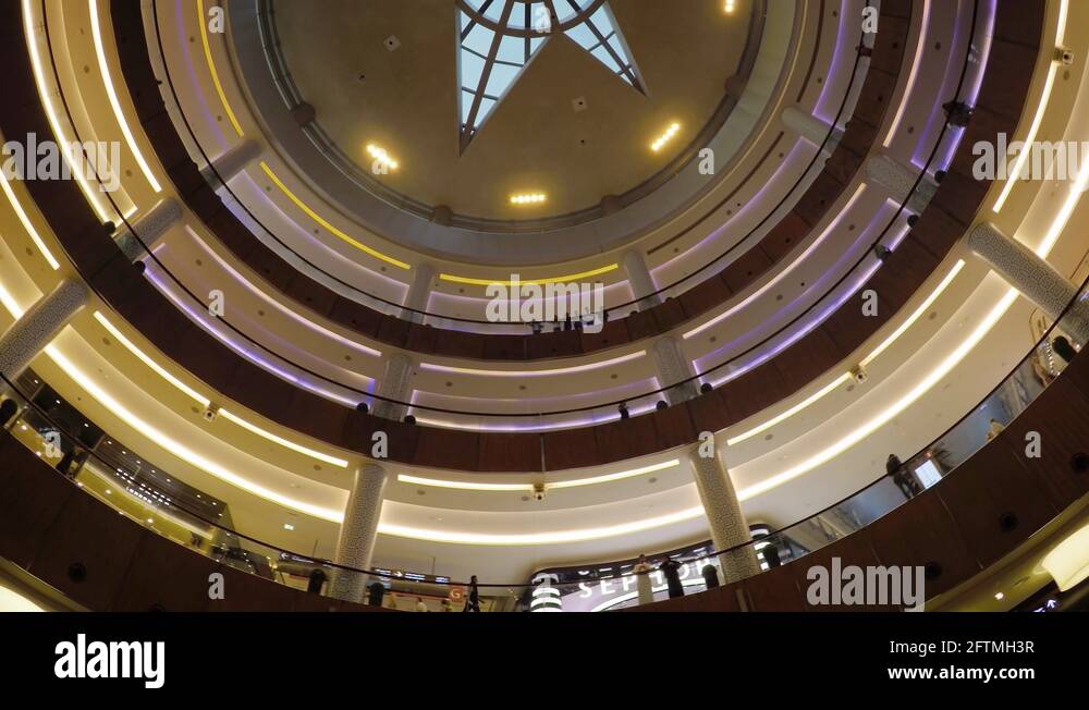 Tall, Circular Atrium of Dubai Mall, a Popular Shopping Destination ...