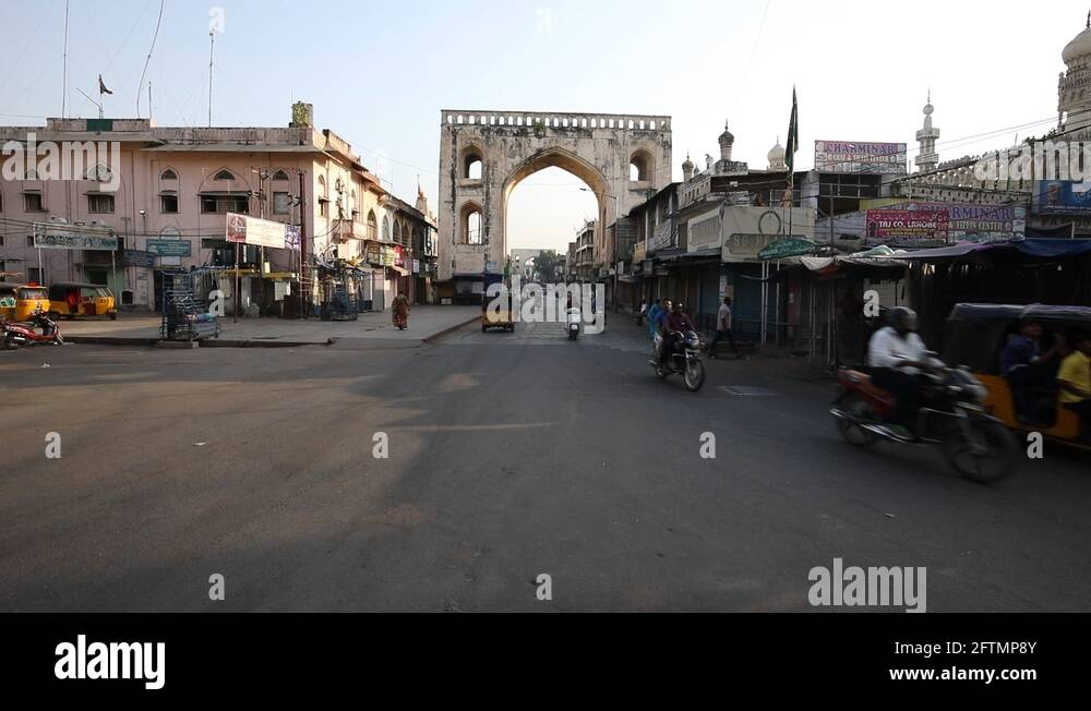 Charkaman -entrance gate leading to Charminar Stock Video Footage - Alamy