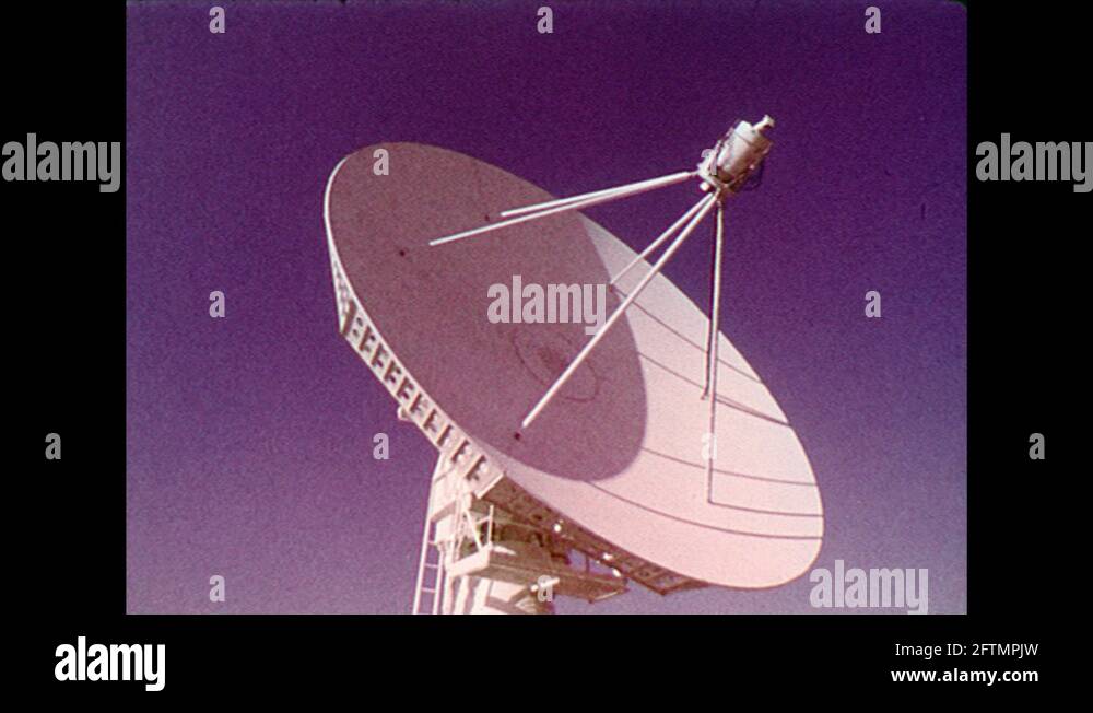 1970s - Footage of radio dishes Stock Video Footage - Alamy
