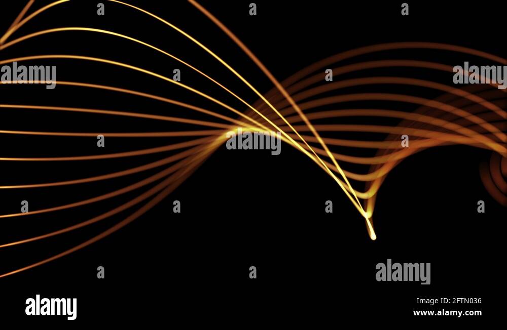 Abstract wave motion background elegant twist golden Stock Video ...