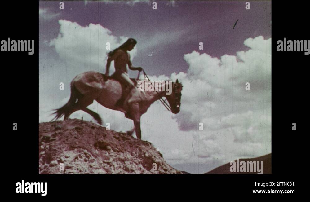 1960s: Tribes Using Indian Sign Language on the Trail Stock Video ...