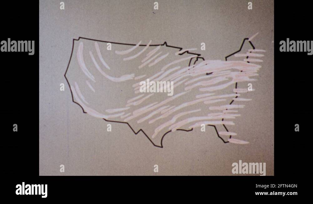 1960s: Map Showing Decay of Radioactivity During Dangerous Period Stock ...