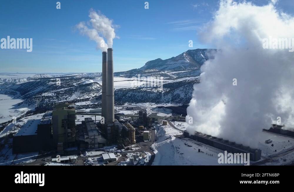 Coal electric power plant steam pollution 4K Stock Video Footage - Alamy