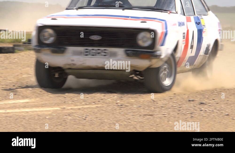 Rally car cornering - demonstrating sliding turns Stock Video Footage ...