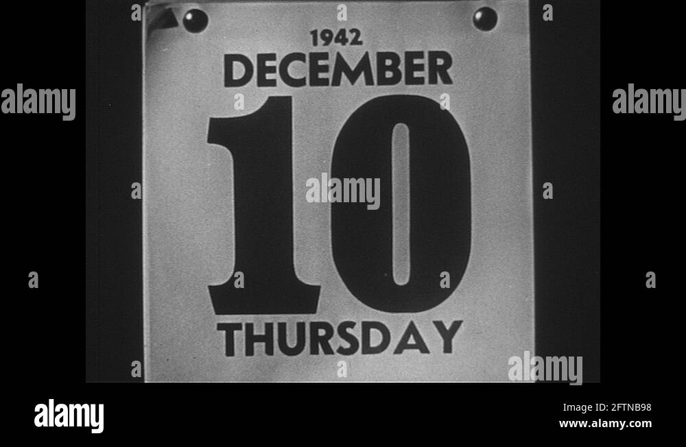 1940s: Calendar of December 1942 Stock Video Footage - Alamy