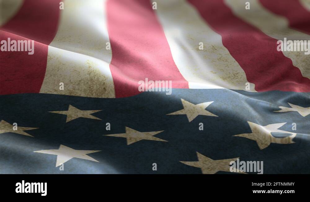 USA flag waving in the wind background animation seamless looping Stock ...