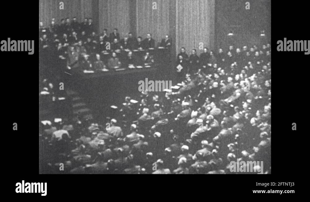 EUROPE 1940s: Hitler Makes Speech Promising Friendship and Peace Stock ...