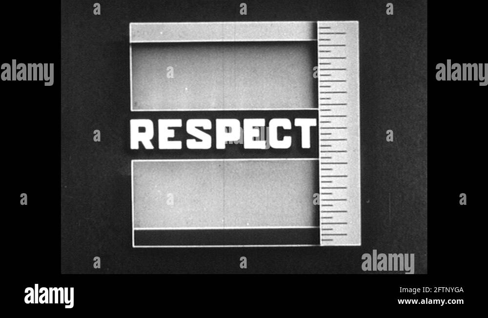 1940s: Animation showing a scale of respect Stock Video Footage - Alamy