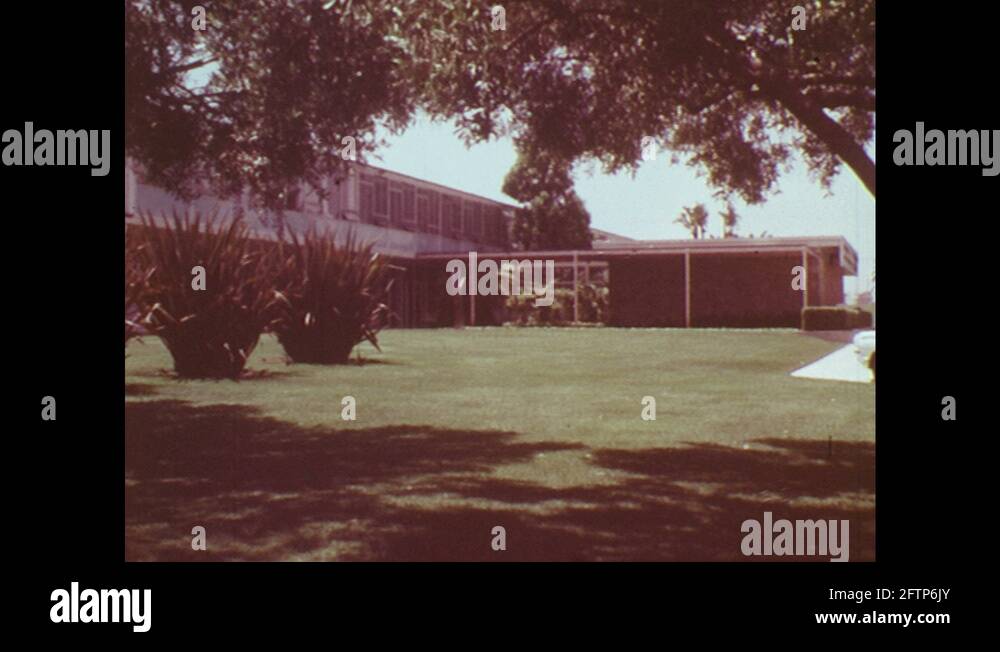 UNITED STATES: 1960s: Vehicle Emission Laboratory grounds and building ...