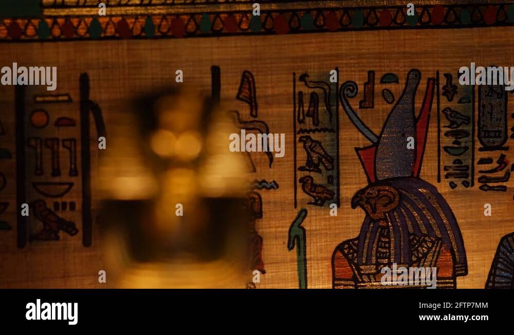 Pharaoh Mask Artifact Lighted by Fire - Egyptian Archaeology Stock ...