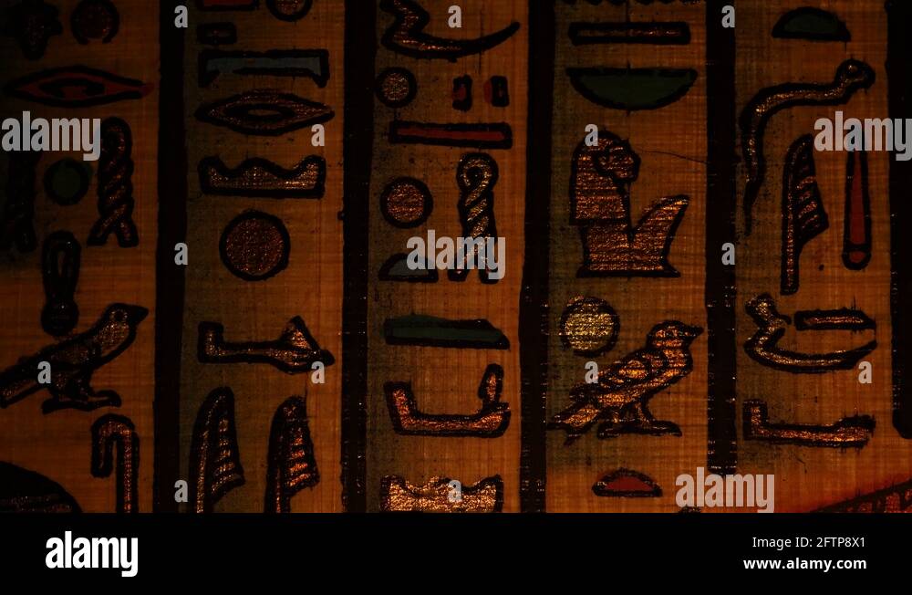 Egyptian hieroglyphics and papyrus Stock Videos & Footage - HD and 4K ...