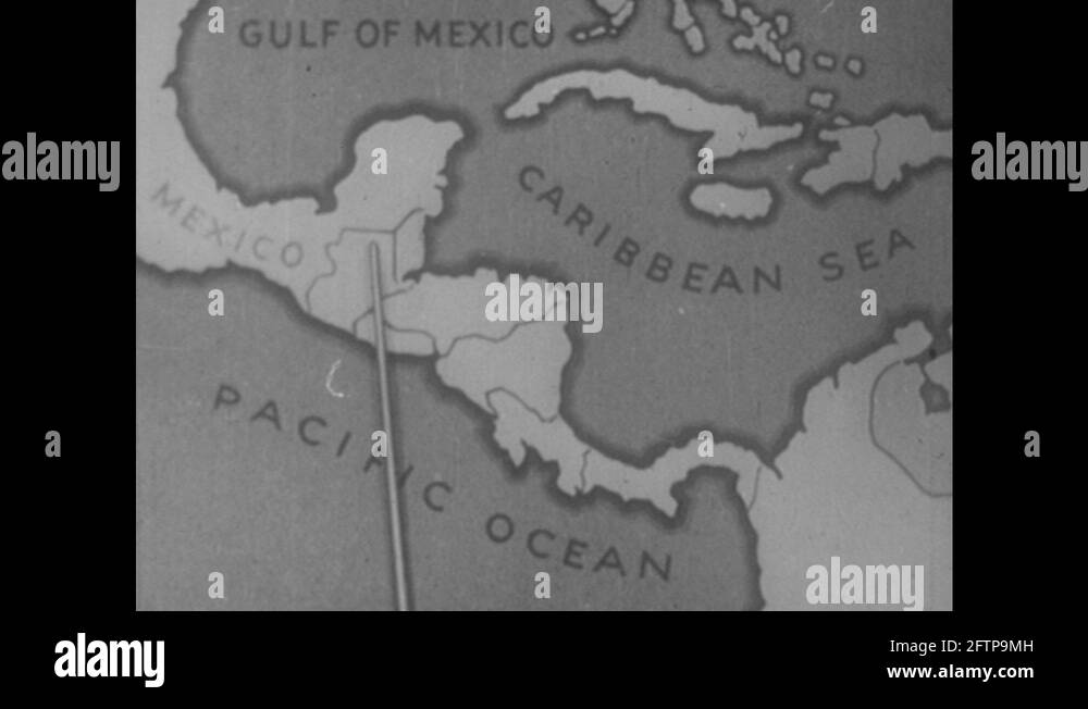 WEST INDIES, 1930s: Map of the Caribbean Sea and Pacific Ocean ...