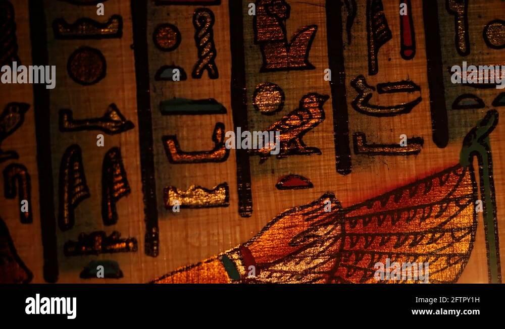 Egyptian hieroglyphics on papyrus Stock Videos & Footage - HD and 4K ...