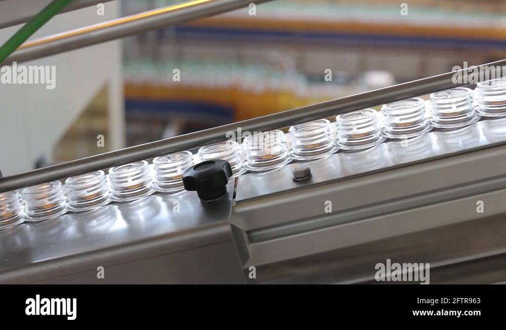 The preform of plastic bottles. Production of plastic packaging Stock ...