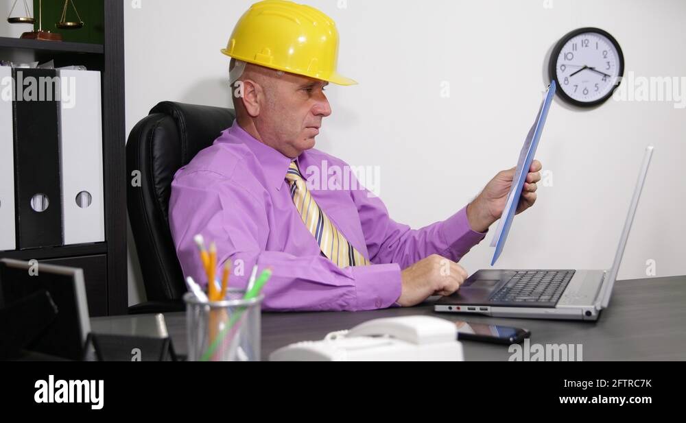 Tired Engineer Man Fall Asleep Working Break Time Nap Sleep Office ...