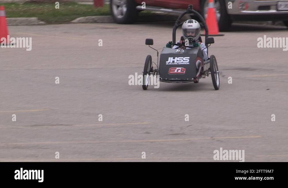 Students race electric cars on college campus in battery powered ...
