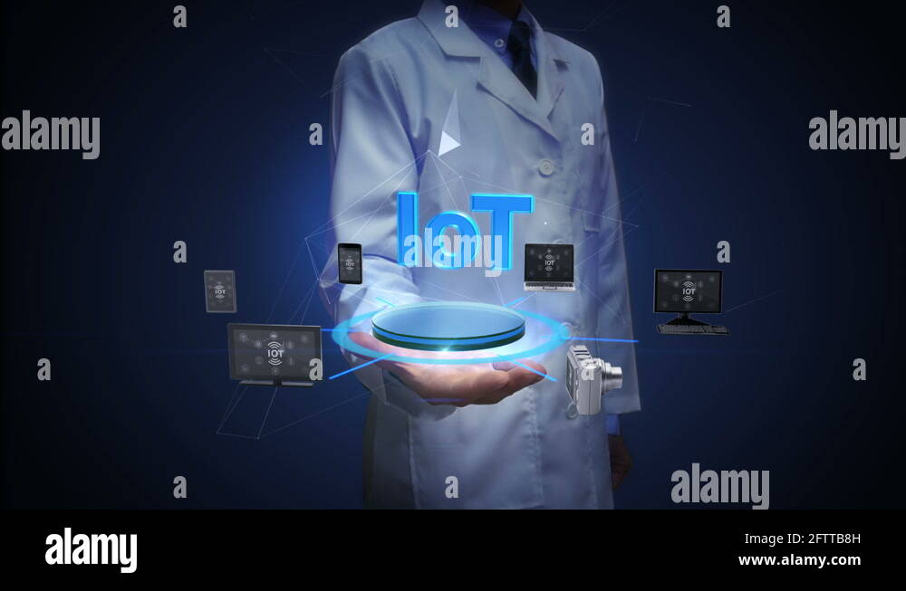 Scientist open palm, Devices connecting IoT technology, Internet of ... Scientist open palm, Devices connecting IoT technology, Internet of ...