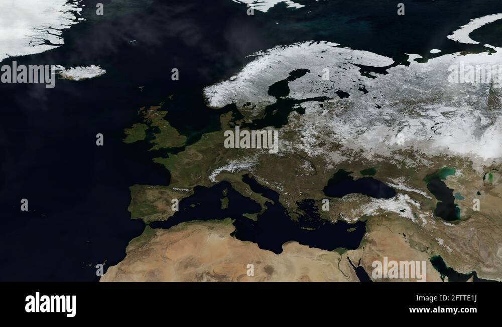 Map of Europe Seasons Changing Time-lapse Stock Video Footage - Alamy