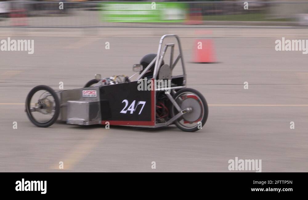 Students race electric cars on college campus in battery powered ...