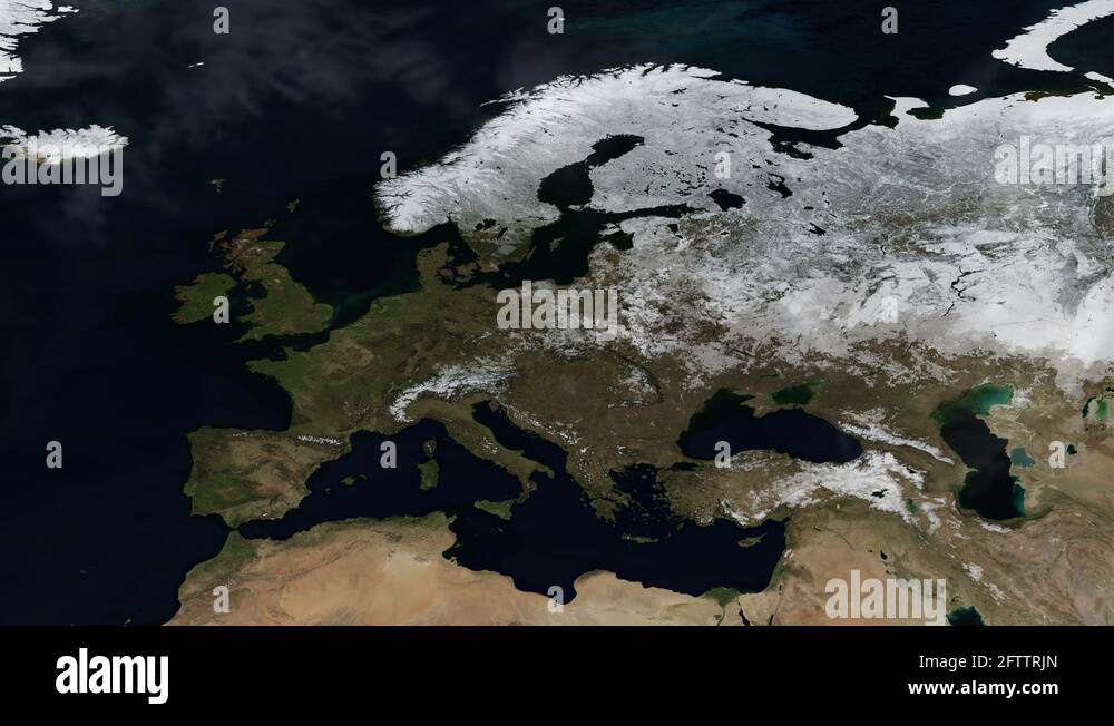 Map of Europe Seasons Changing Time-lapse Stock Video Footage - Alamy
