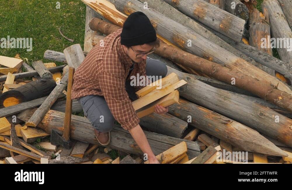 Man gathering firewood Stock Videos & Footage - HD and 4K Video Clips ...