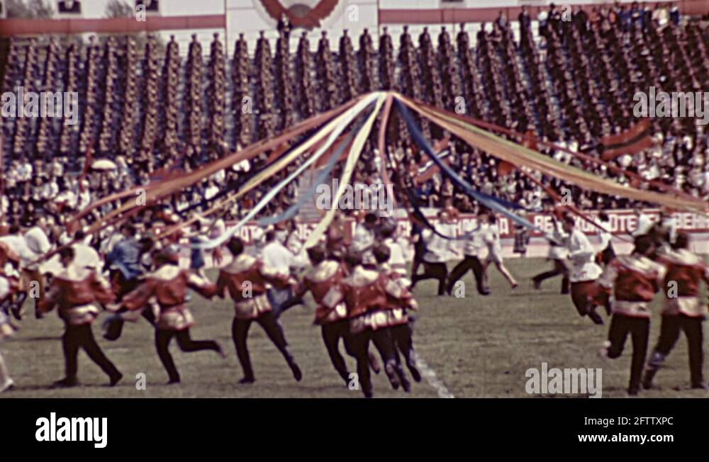 1970s People Dance Celebrate May Day Soviet USSR Communism Vintage Film ...