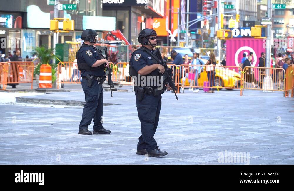 NYPD - New York Police Department SWAT team officers in Times Square ...