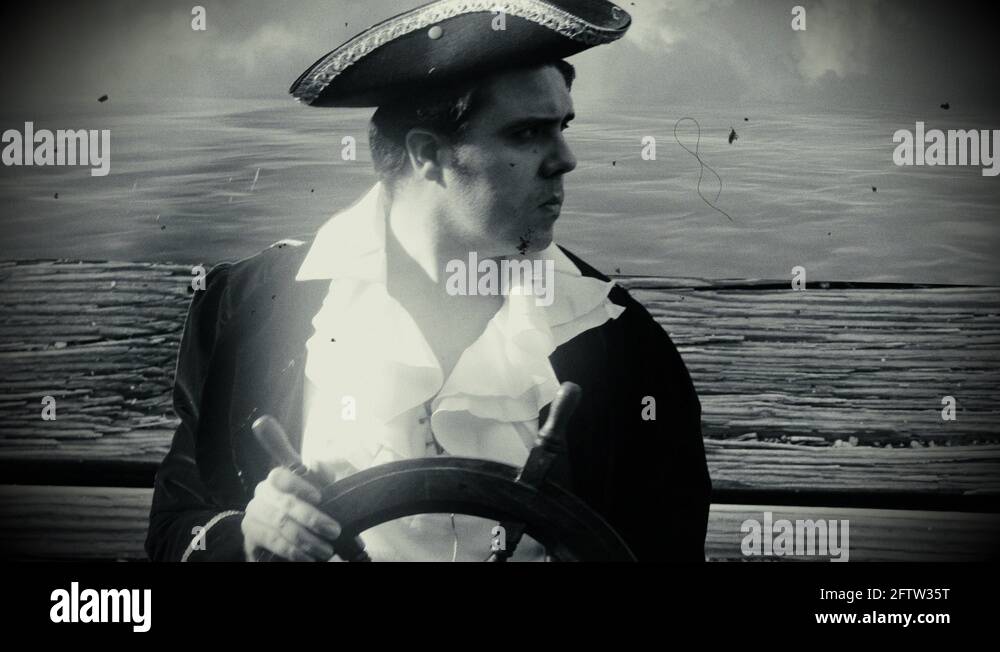 Ship Captain Old Timey Look Pirate Stock Video Footage Alamy