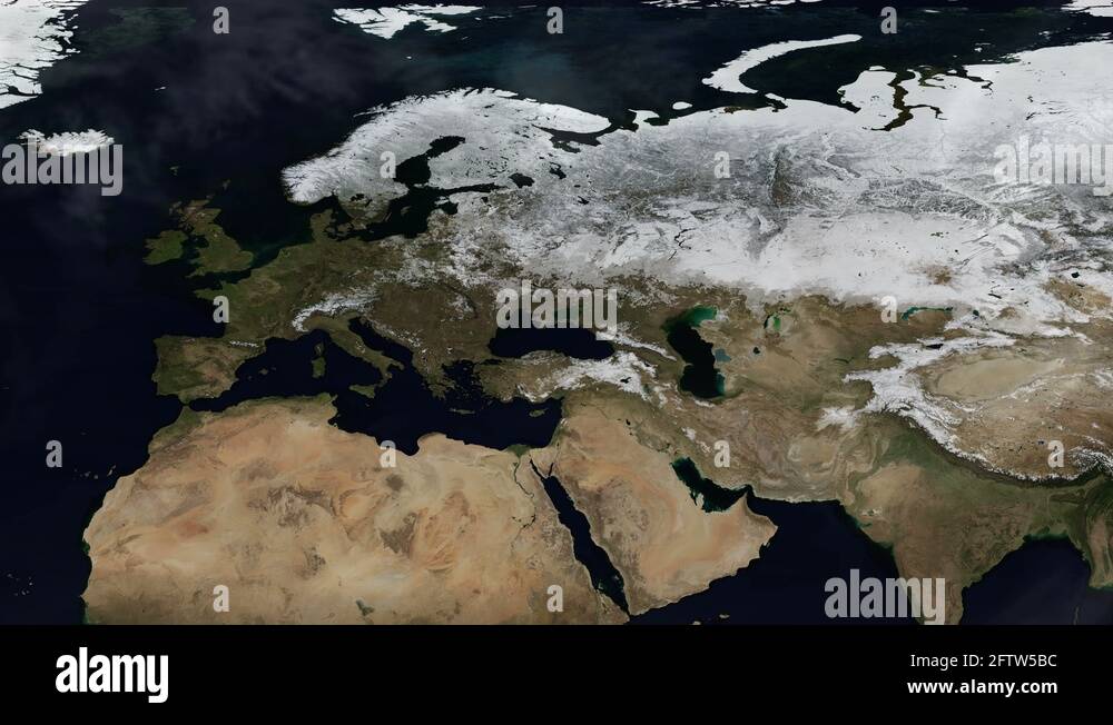 Map of Europe Seasons Changing Time-lapse Stock Video Footage - Alamy