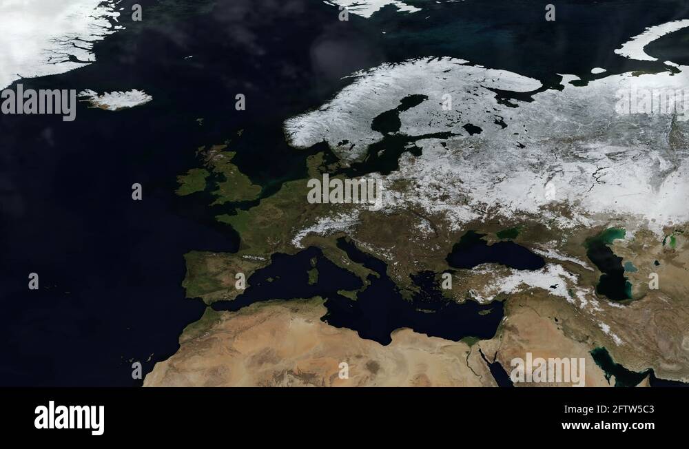 Map of Europe Seasons Changing Time-lapse Stock Video Footage - Alamy