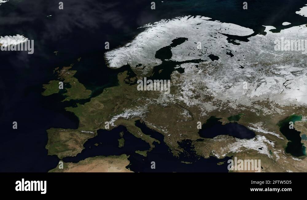 Map of Europe Seasons Changing Time-lapse Stock Video Footage - Alamy