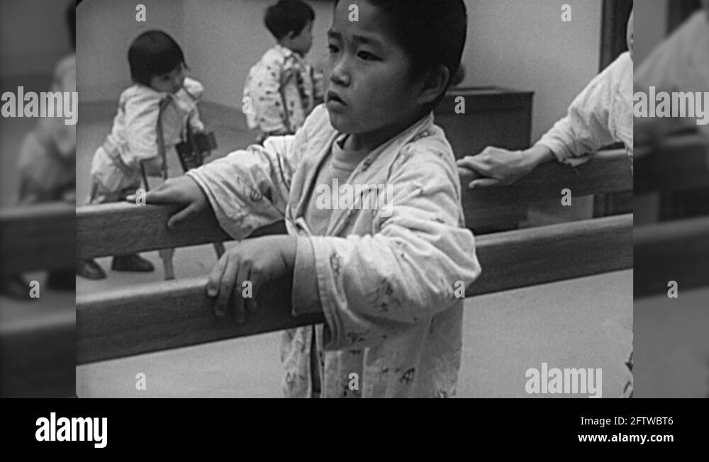 Little Boy Struggles to Walk Korean Kid Polio Braces 1960s Vintage Film ...