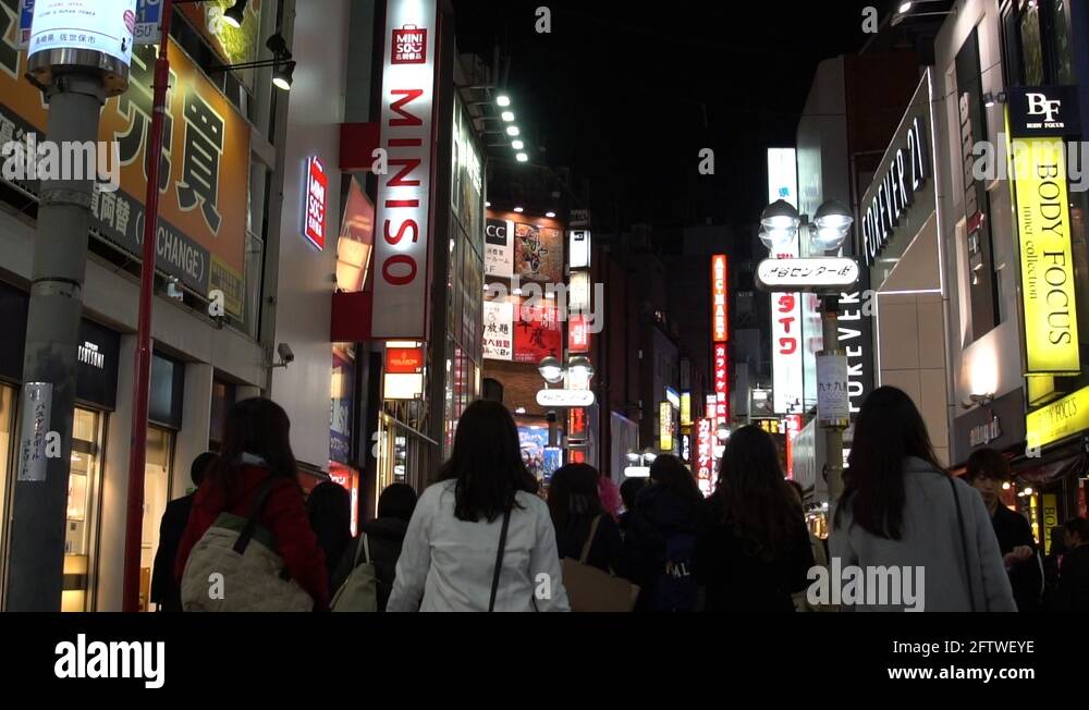 Crowd of people walking in Shibuya district (Slow Motion) in Tokyo ...