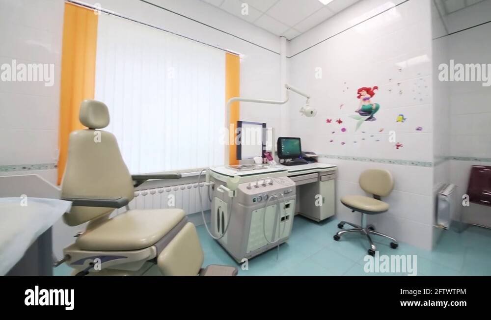 Modern medical room with ENT workstation and many equipment Stock Video ...