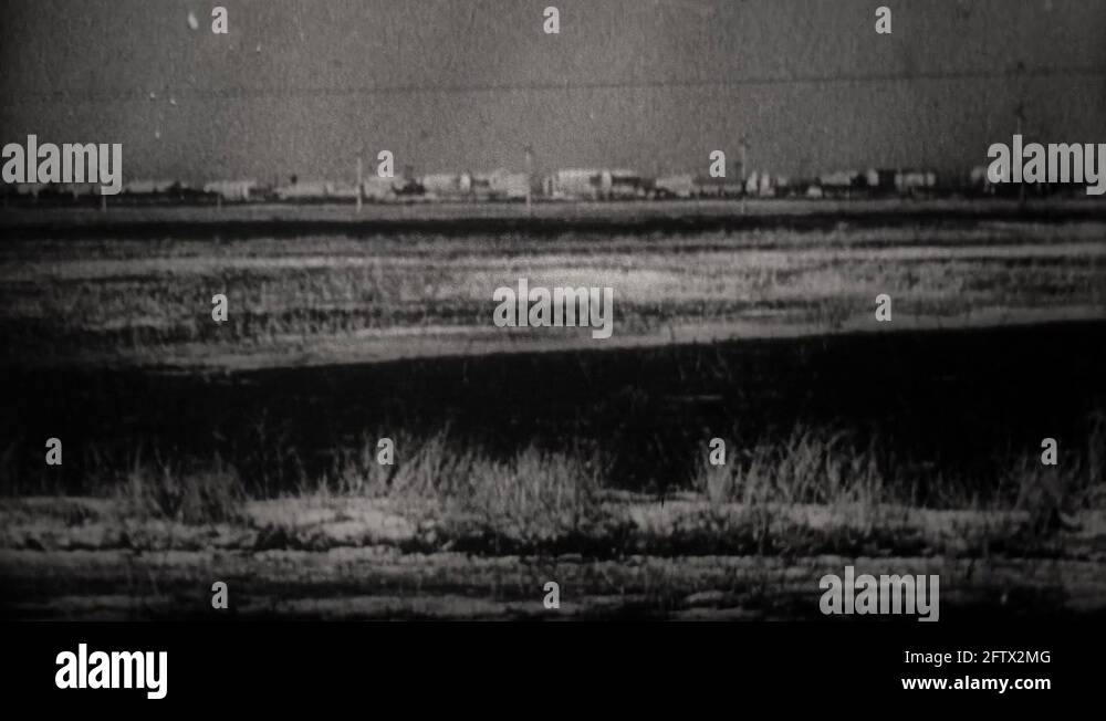 WWII German - Overview of a small village in background Stock Video ...