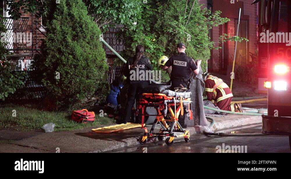Paramedic perform CPR on a firehouse victim Stock Video Footage - Alamy