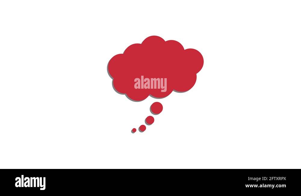 Thought bubble moving slow Animated icon Concept of thinking loop red ...