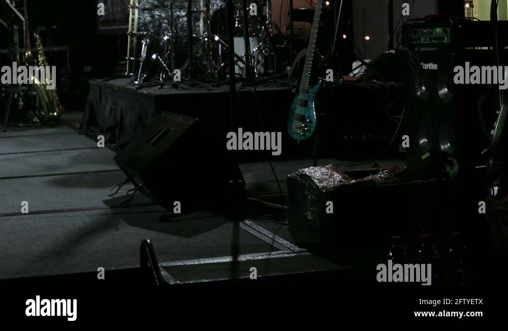 Concert stage with instruments set up Stock Videos & Footage - HD and ...