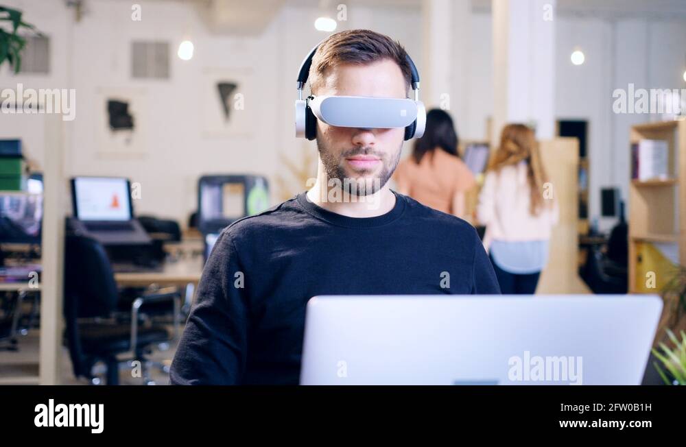 Trendy Vr Game Designer 3D Hologram Game Developer Holograms Concept ...