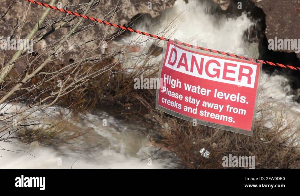 Red flood warning sign Stock Videos & Footage - HD and 4K Video Clips ... Red flood warning sign Stock Videos & Footage - HD and 4K Video Clips ...