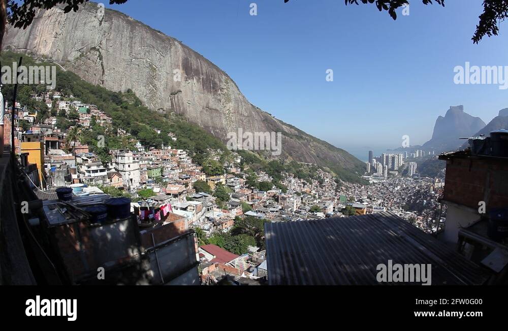 Favela Rocinha, Rio de Janeiro, Brazil FULL HD 1080P Stock Video ...