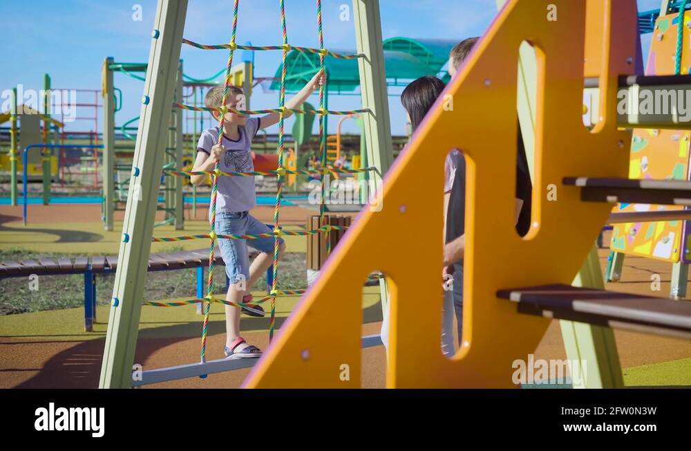 Children's playground mother and son Stock Videos & Footage - HD and 4K ...