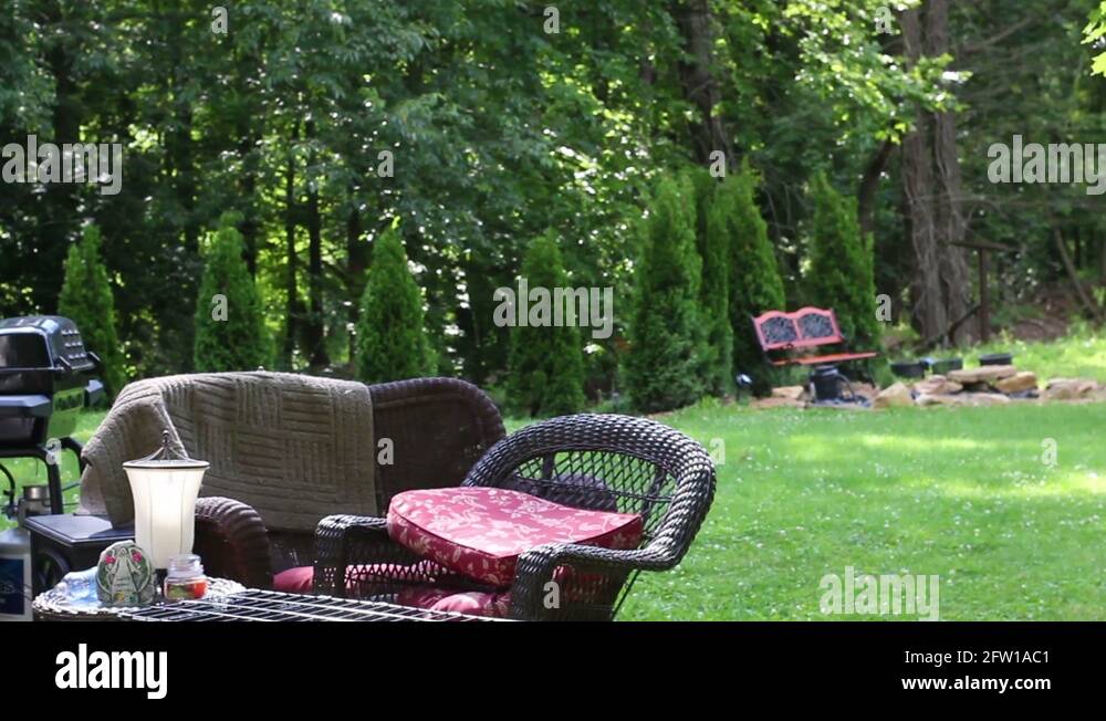 Pile of random junk behind house during spring cleaning Stock Video ...