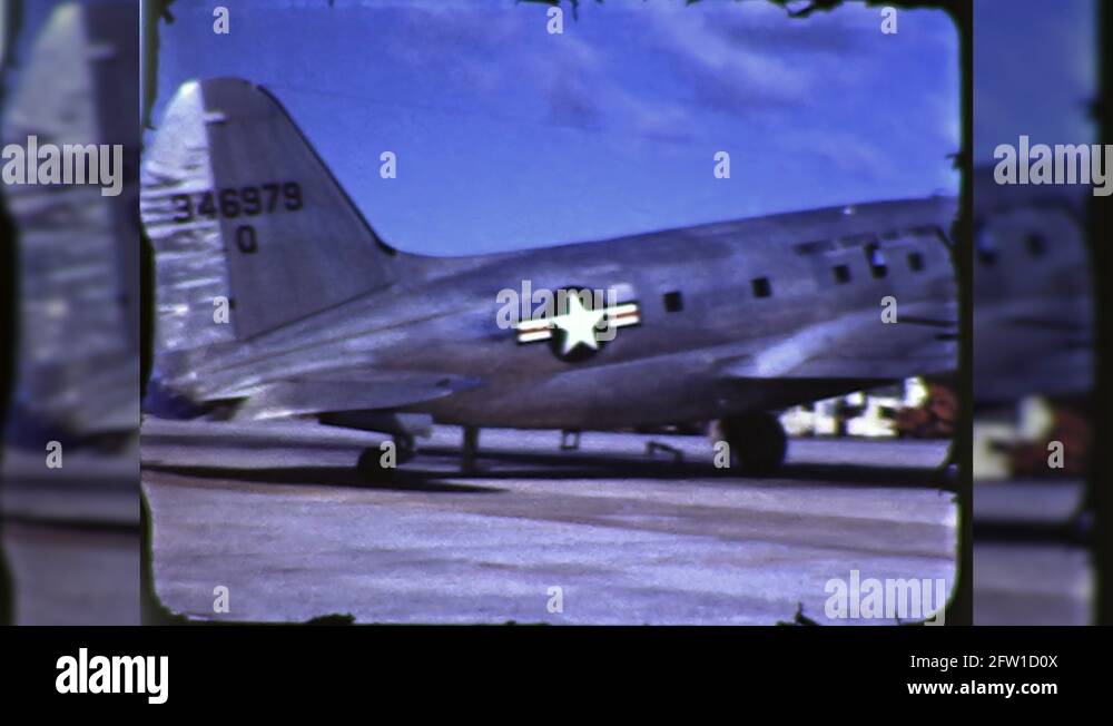 1940s US Air Force Transport Plane Military Base Alaska Vintage Film ...