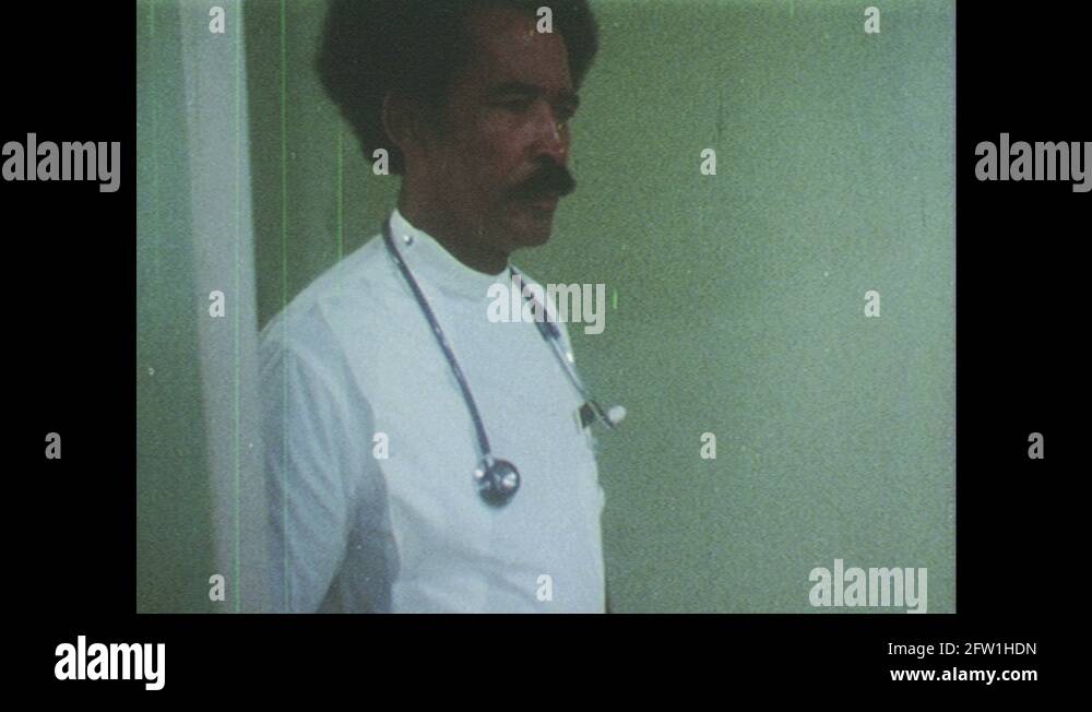 1980s: Doctor, mom and dad walk into room. Mom and dad walk through ...