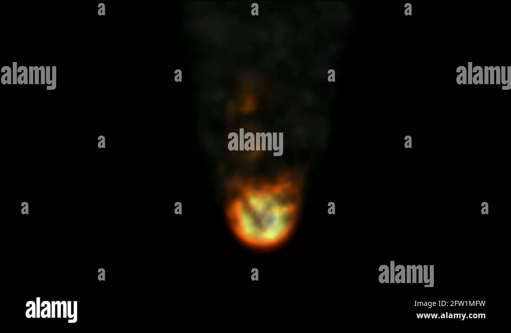 Huge explosion blast flow fireball smoke space Stock Video Footage - Alamy